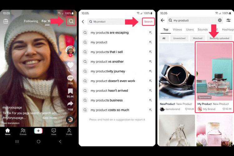 TikTok prueba la integración de Google Search en sus resultados