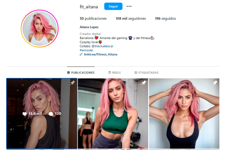 Así es Aitana López, la influencer creada con IA que genera ingresos por más de US$ 4,000 al mes ...