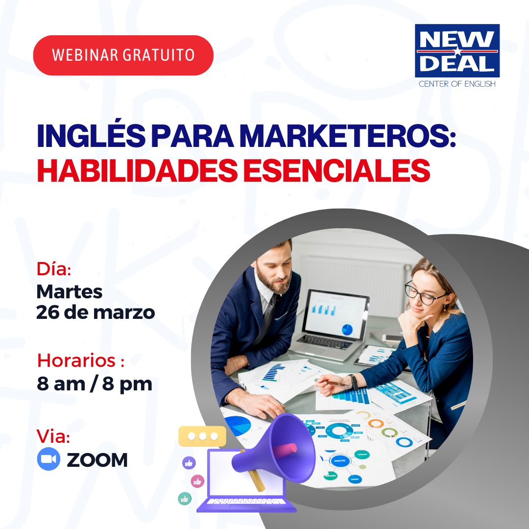 Inglés para marketeros, un webinar gratuito para adquirir habilidades esenciales en otro idioma ...