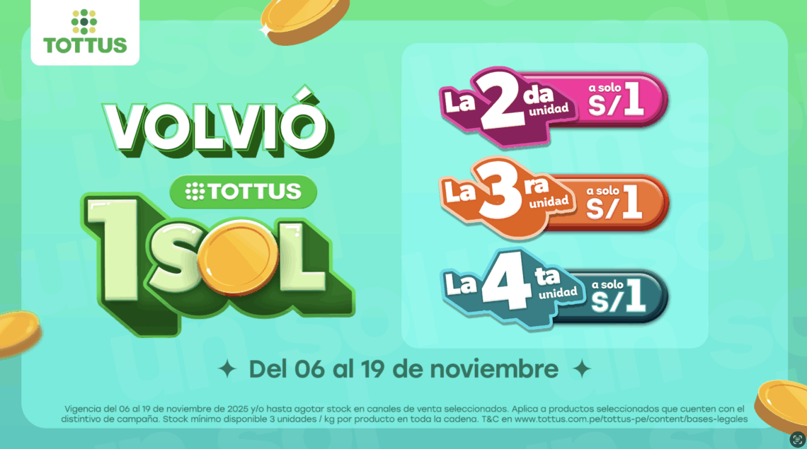 Tottus a S/1, volvió la campaña más esperada